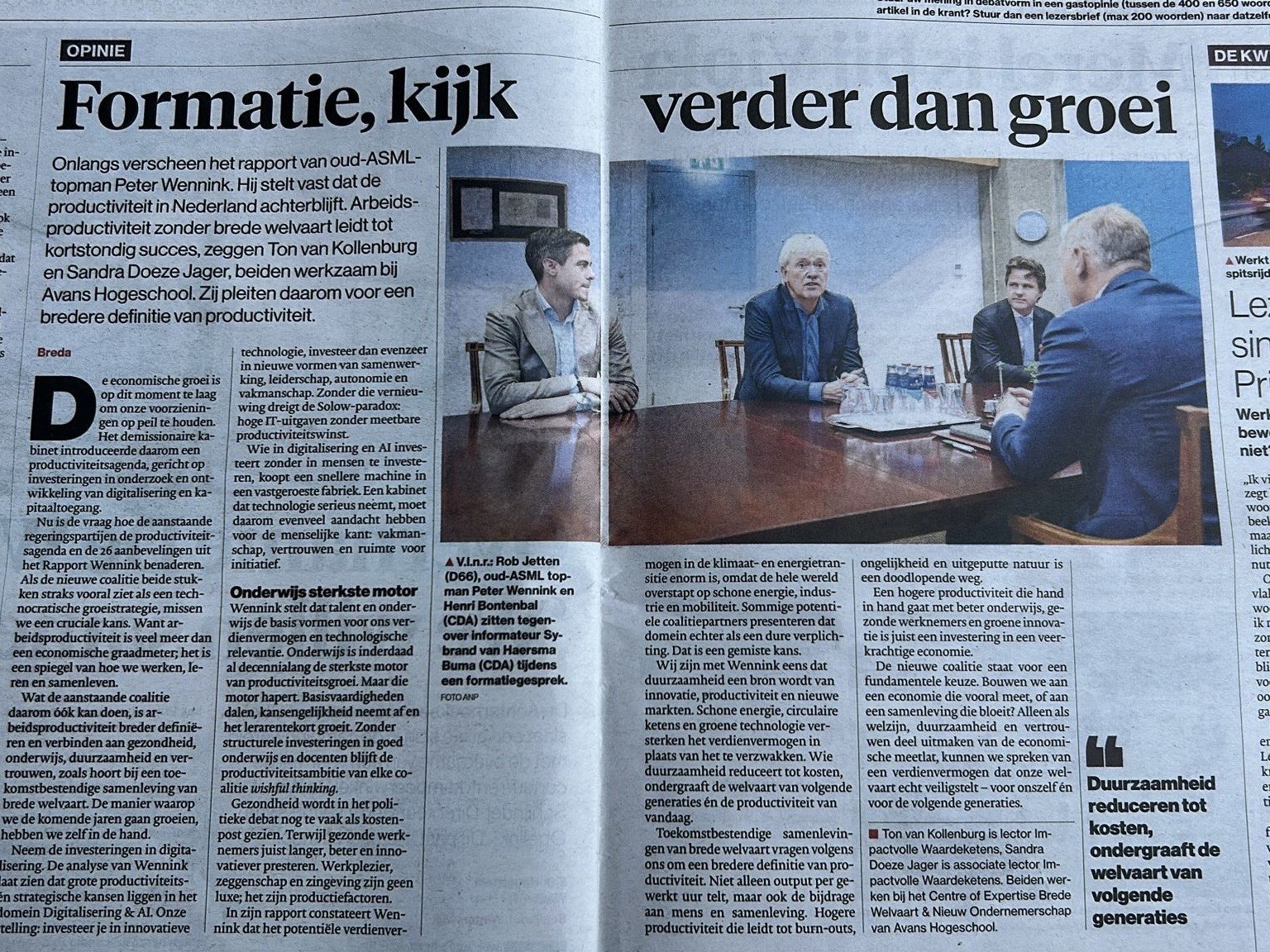 Opinie: Formatie, kijk verder dan groei - CoE BWNO